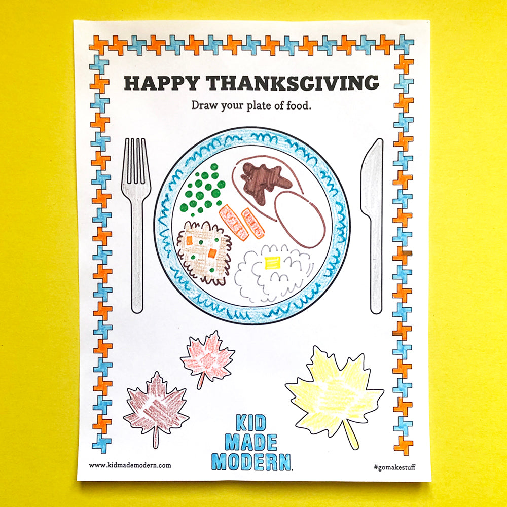 Thanksgiving Plate Printable – Kid Made Modern