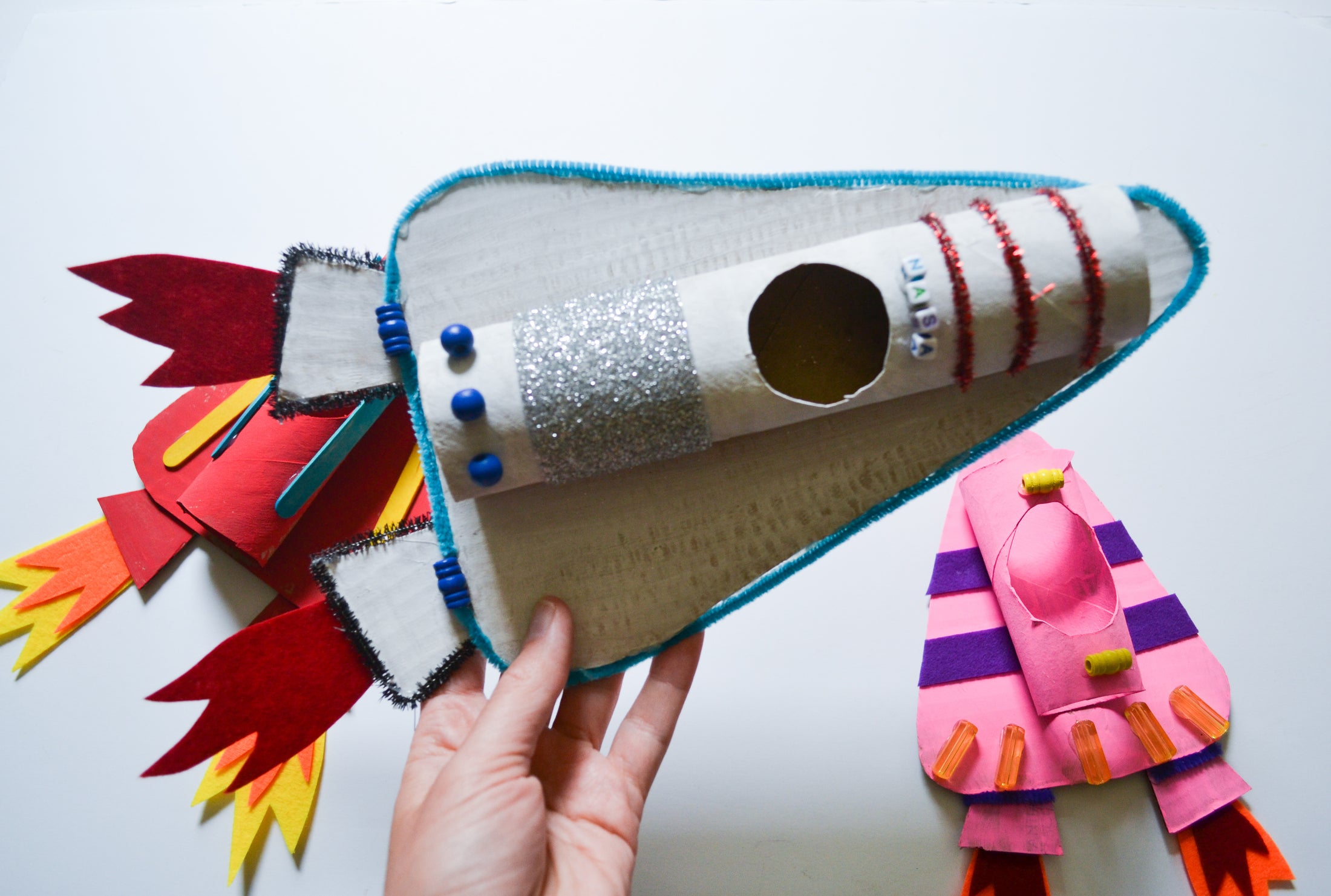 DIY Cardboard Rocket Ships - Kid Made Modern