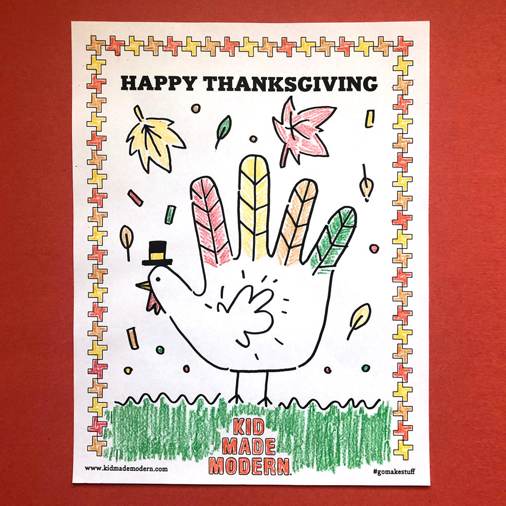Hand Turkey Activity Sheet Printable – Kid Made Modern