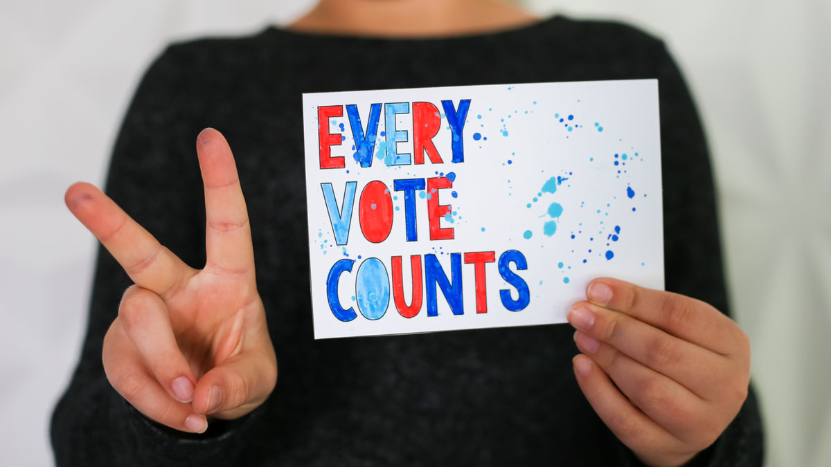 DIY Postcard to Send to Voters | Kid Made Modern