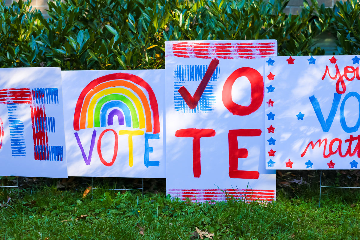 DIY Painted VOTE Yard Sign | Kid Made Modern